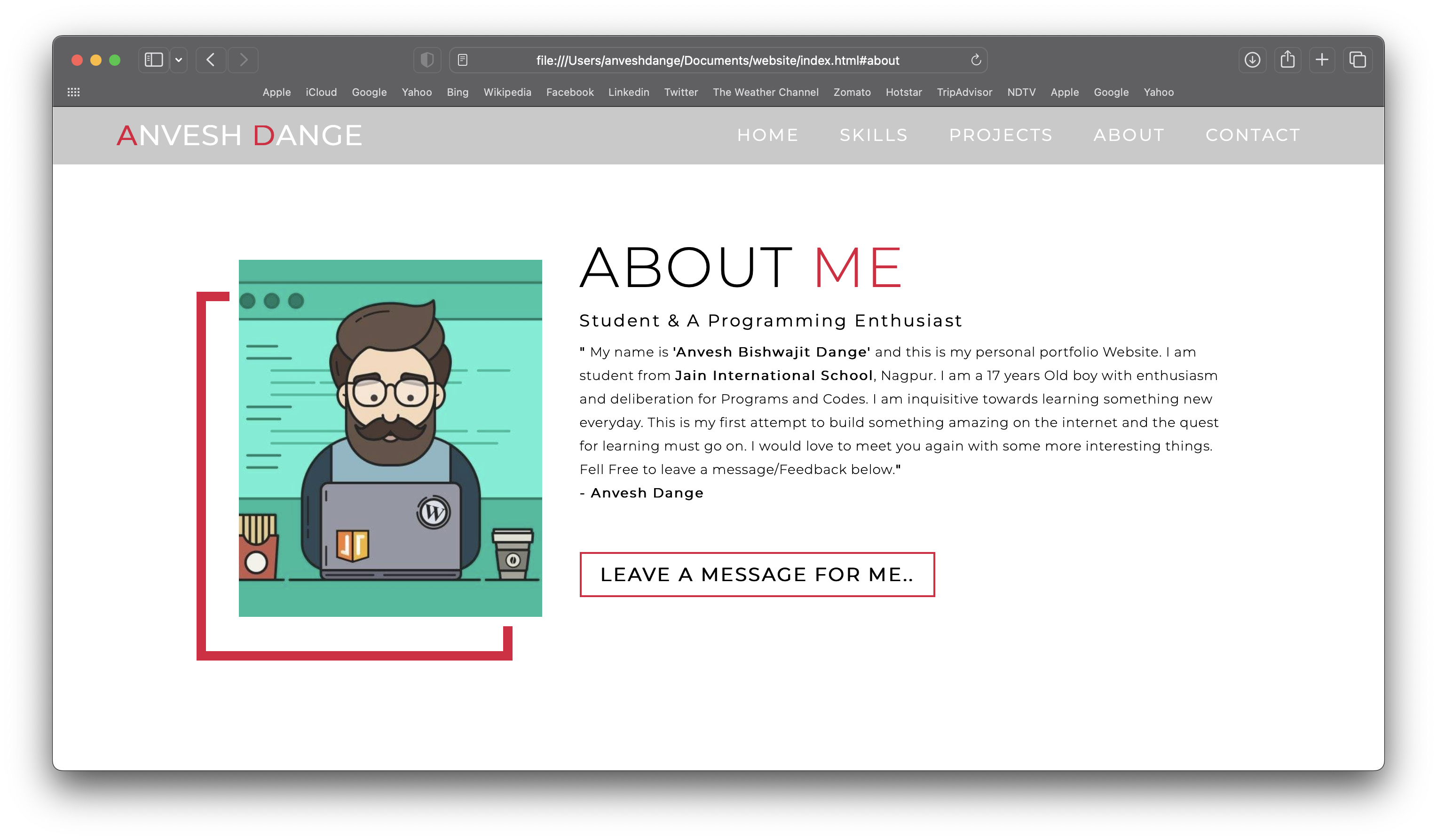 A New Website | Anvesh Dange